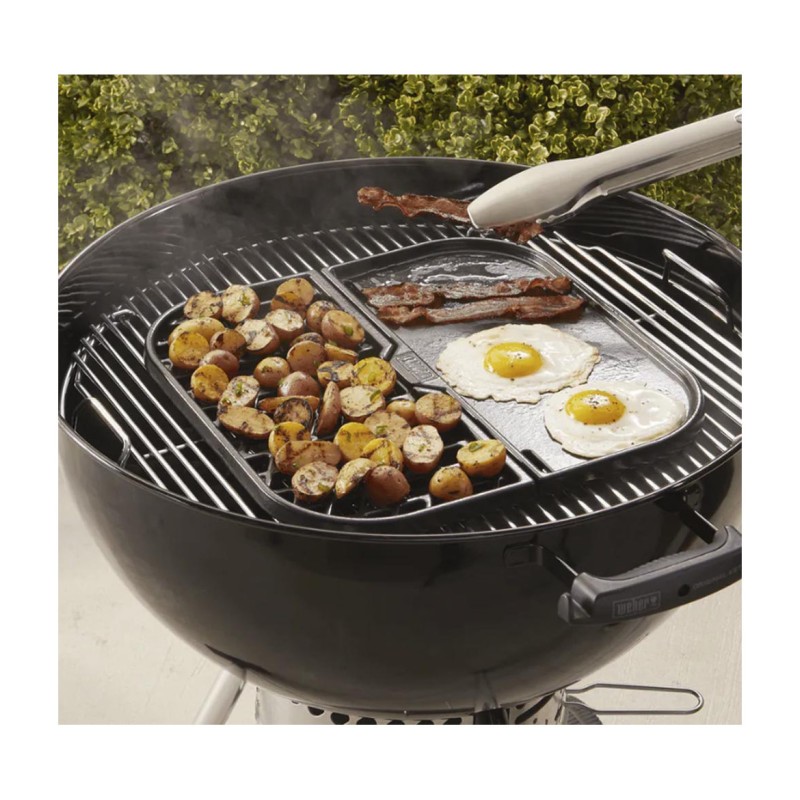 Combiné plancha grille en fonte pour système gourmet WEBER - Latour ...