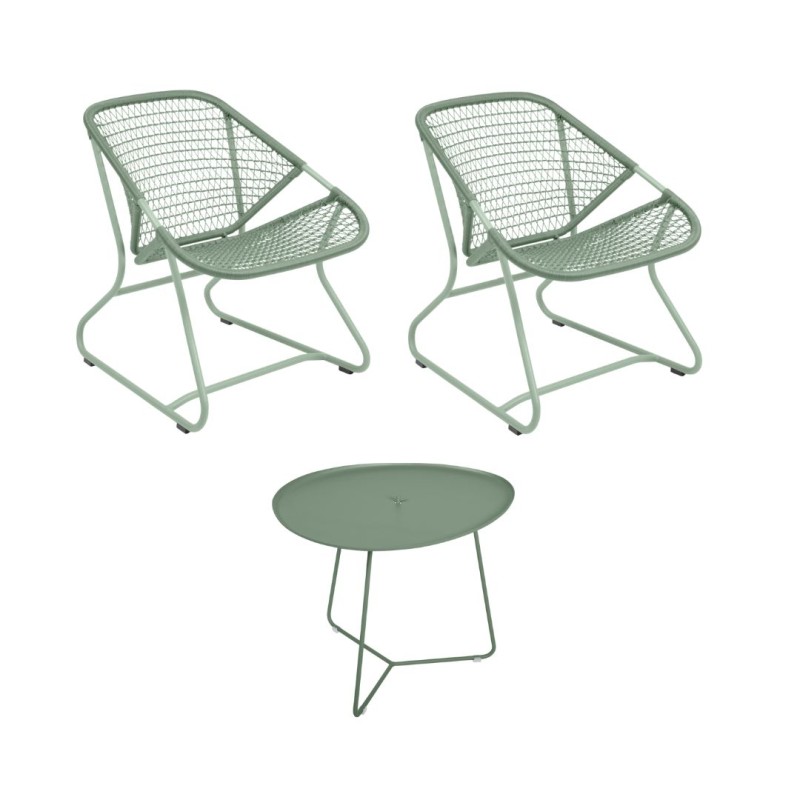 Salon bas de jardin 2 places cactus SIXTIES FERMOB - Latour Mobilier de ...